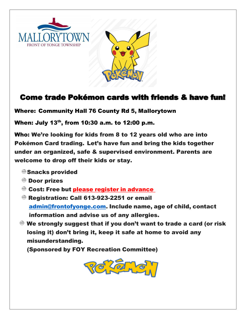 Pokemon Card Trading Event